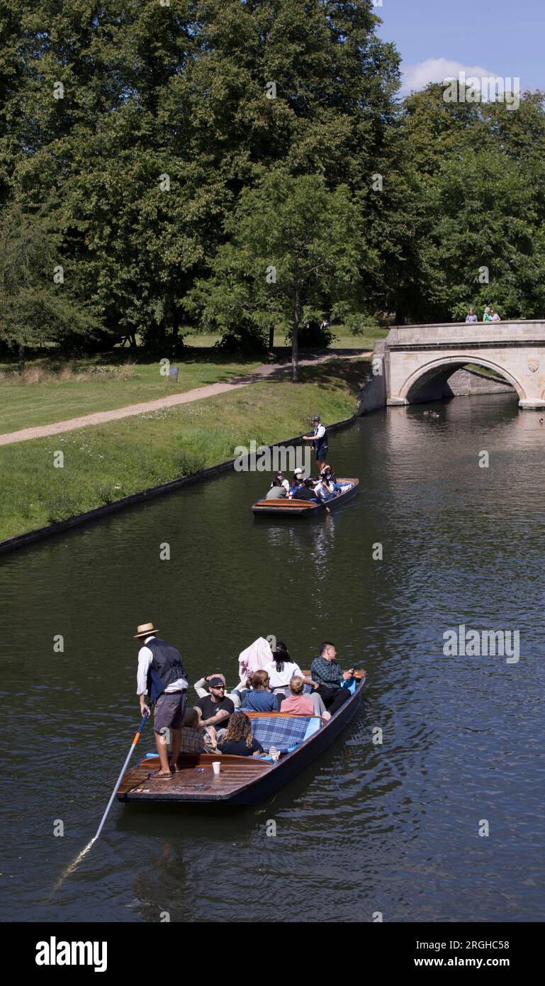 Punts Trinity College Bridge The Backs River Cam Cambridge Stock Photo ...