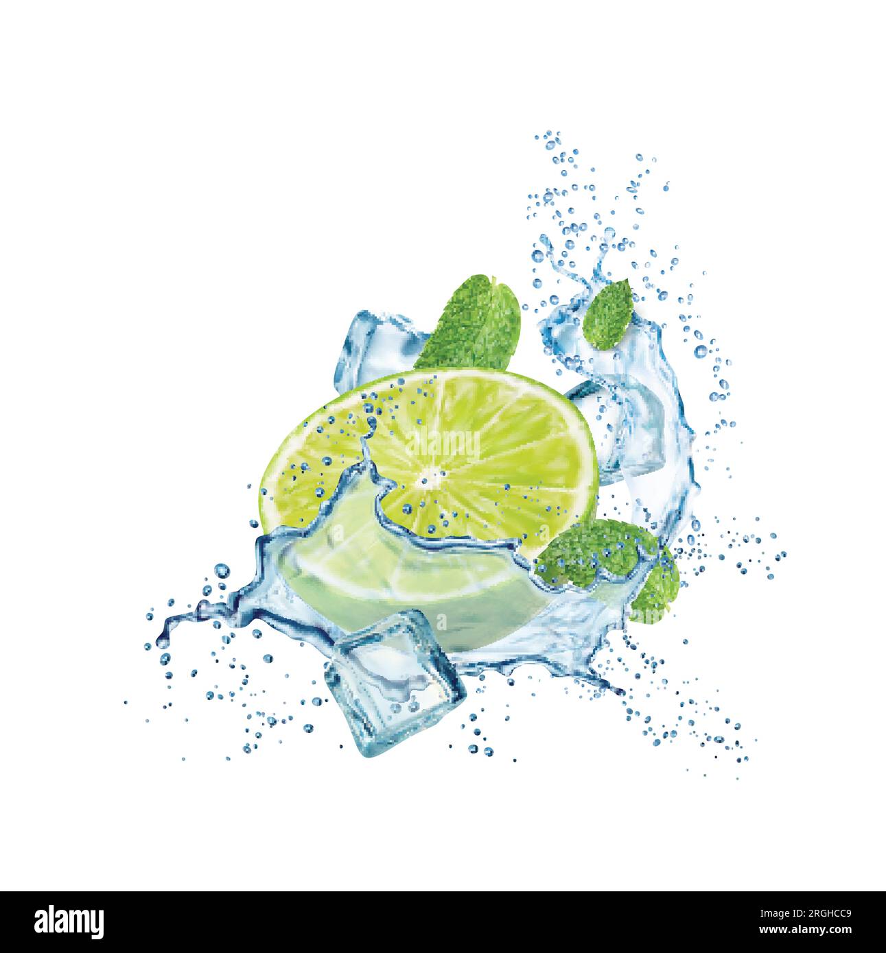 Leave mint Stock Vector Images - Alamy