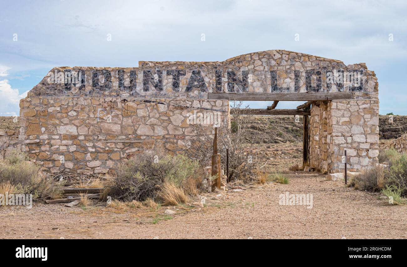 Part of the abandoned zoo at Two Guns, AZ. This was also the site of an ...