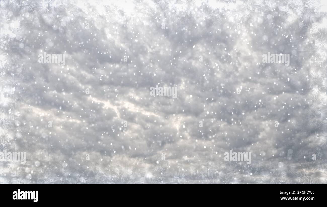 nice snowy weather on clouds on sky bg - photo of nature Stock Photo ...