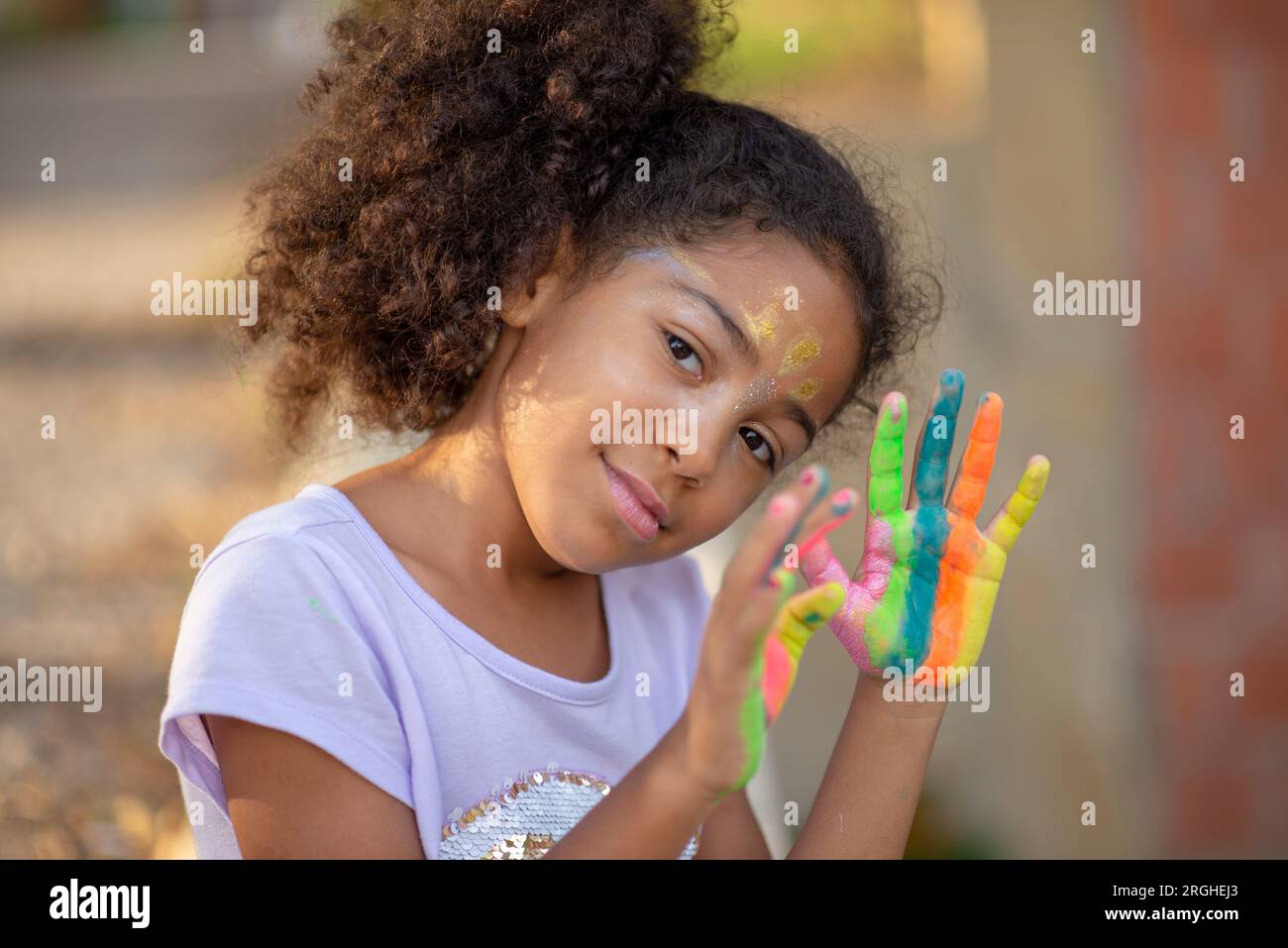 Female handprints hi-res stock photography and images - Alamy