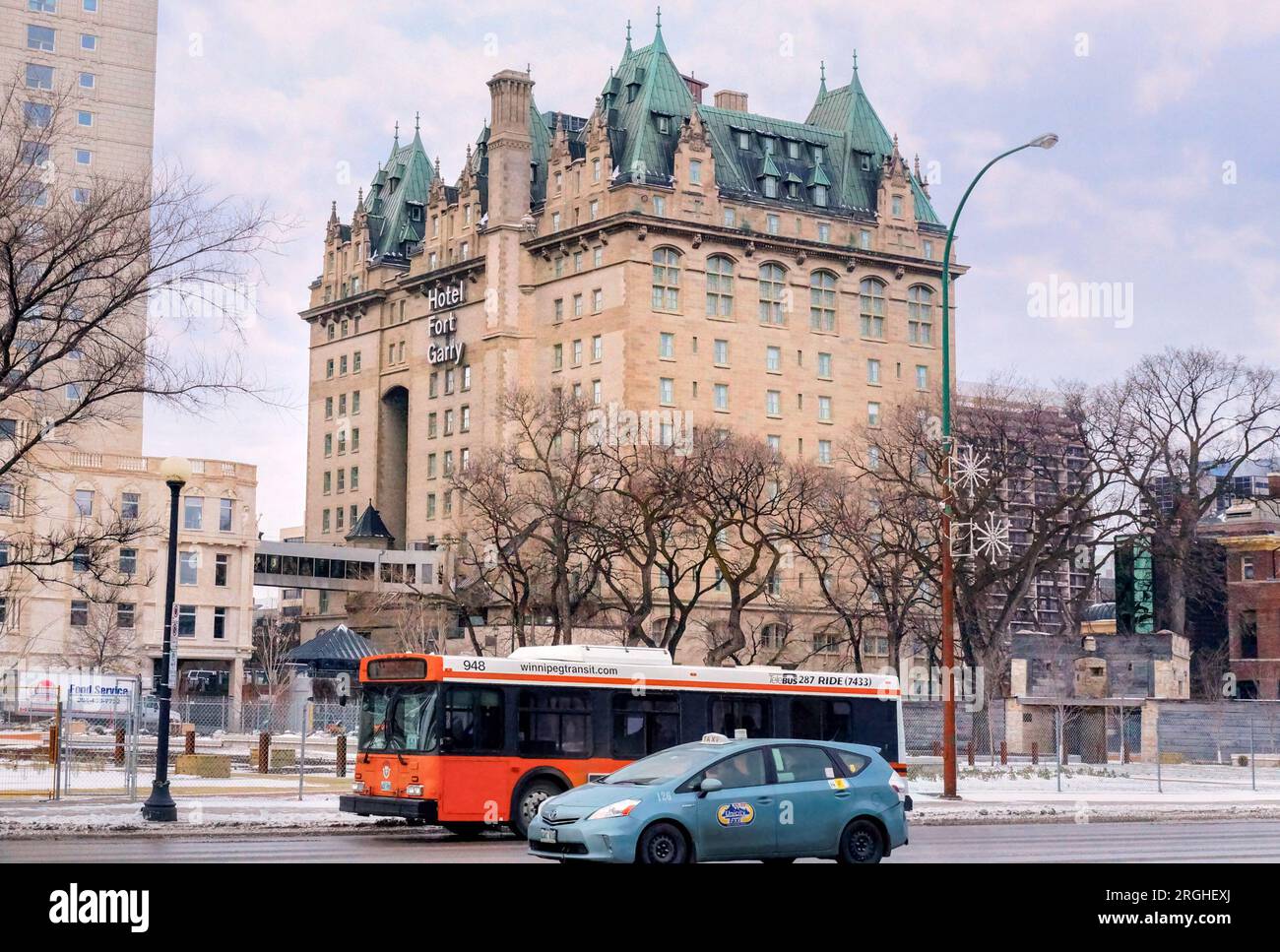 Winnipeg, Manitoba, Canada - 11 17 2014: Orange bus of Winnipeg Transit ...