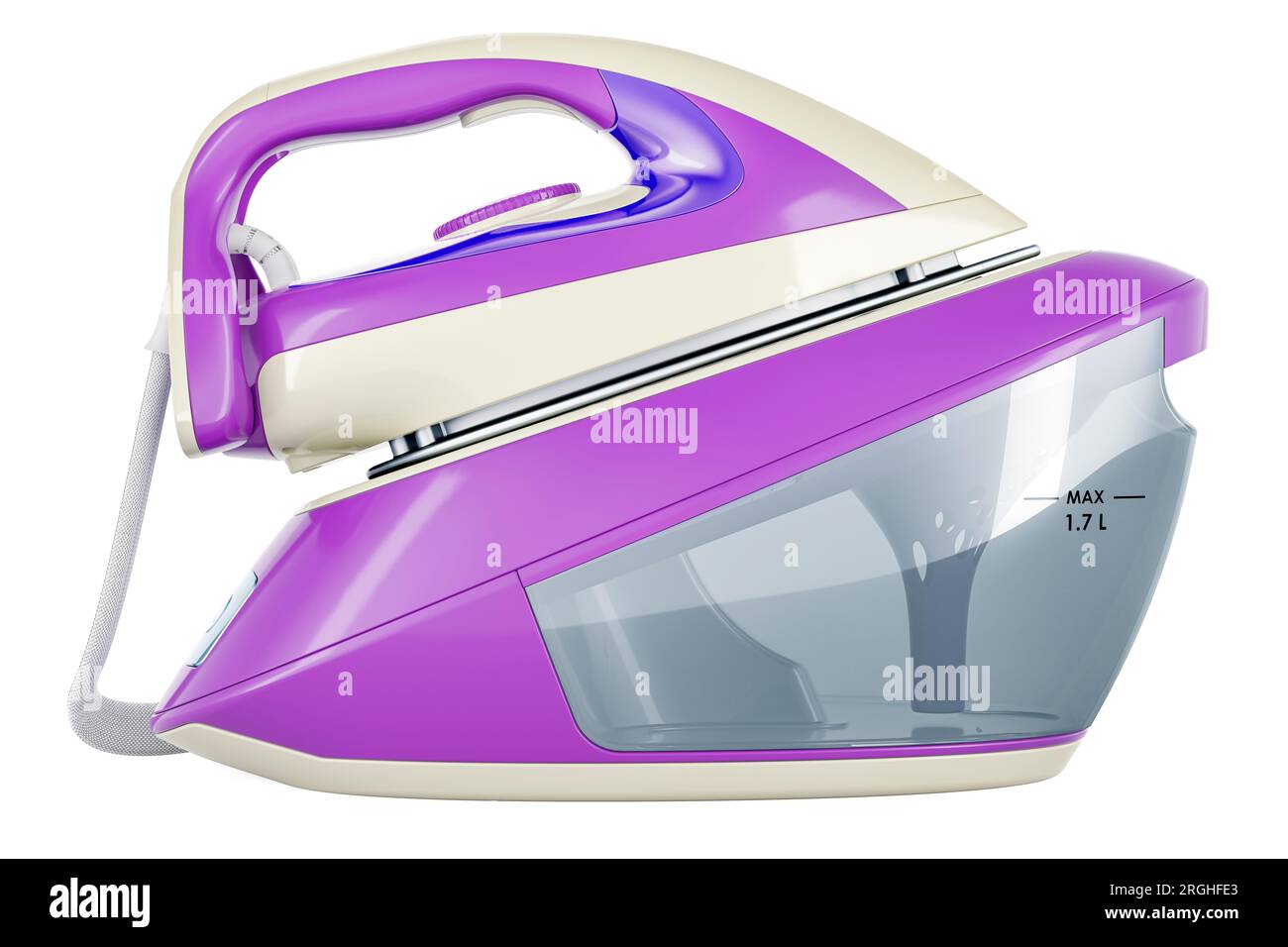 Steam station iron. Steam generator iron, 3D rendering isolated on ...