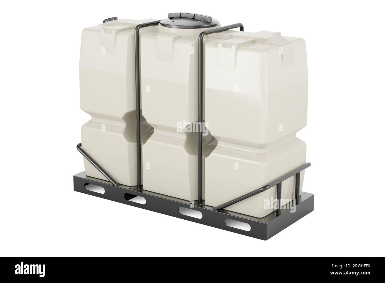 White Rectangular Water Storage Tank with plastic skeleton and pallet ...