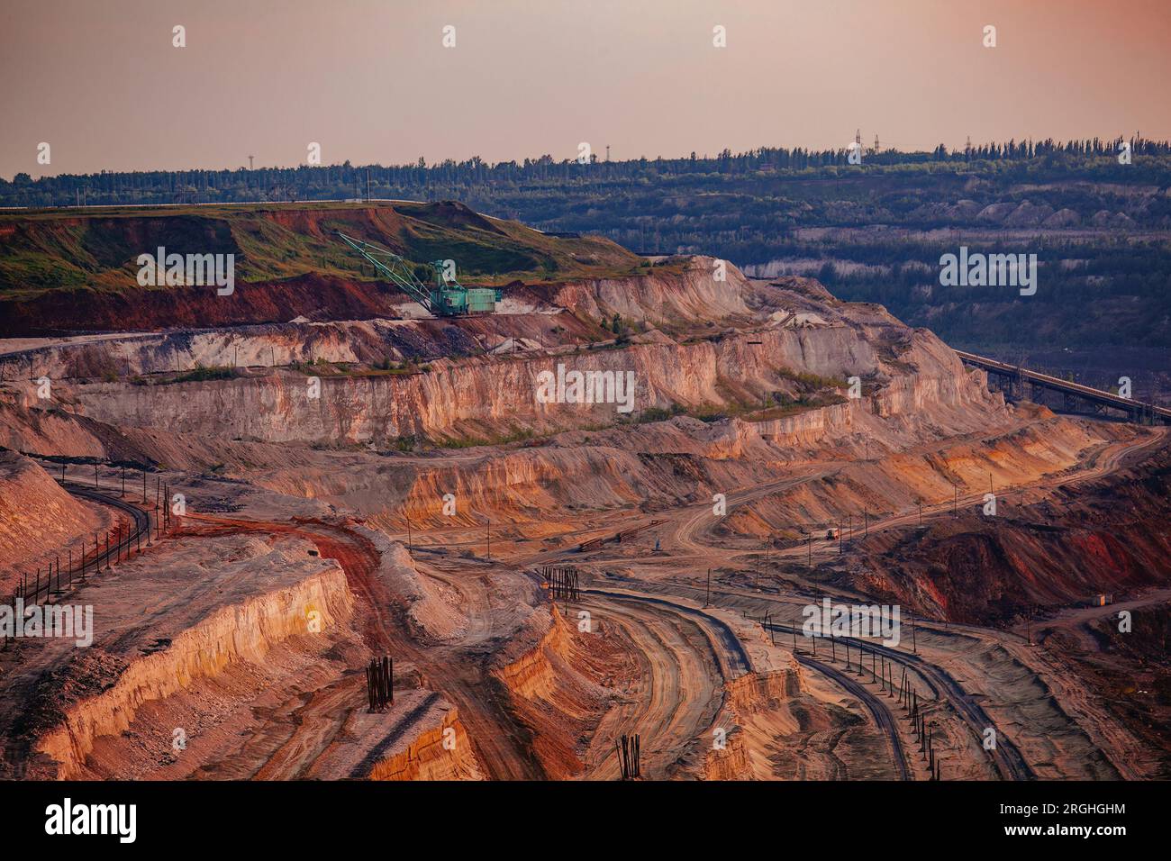 Open pit mine in mining and processing plant Stock Photo - Alamy