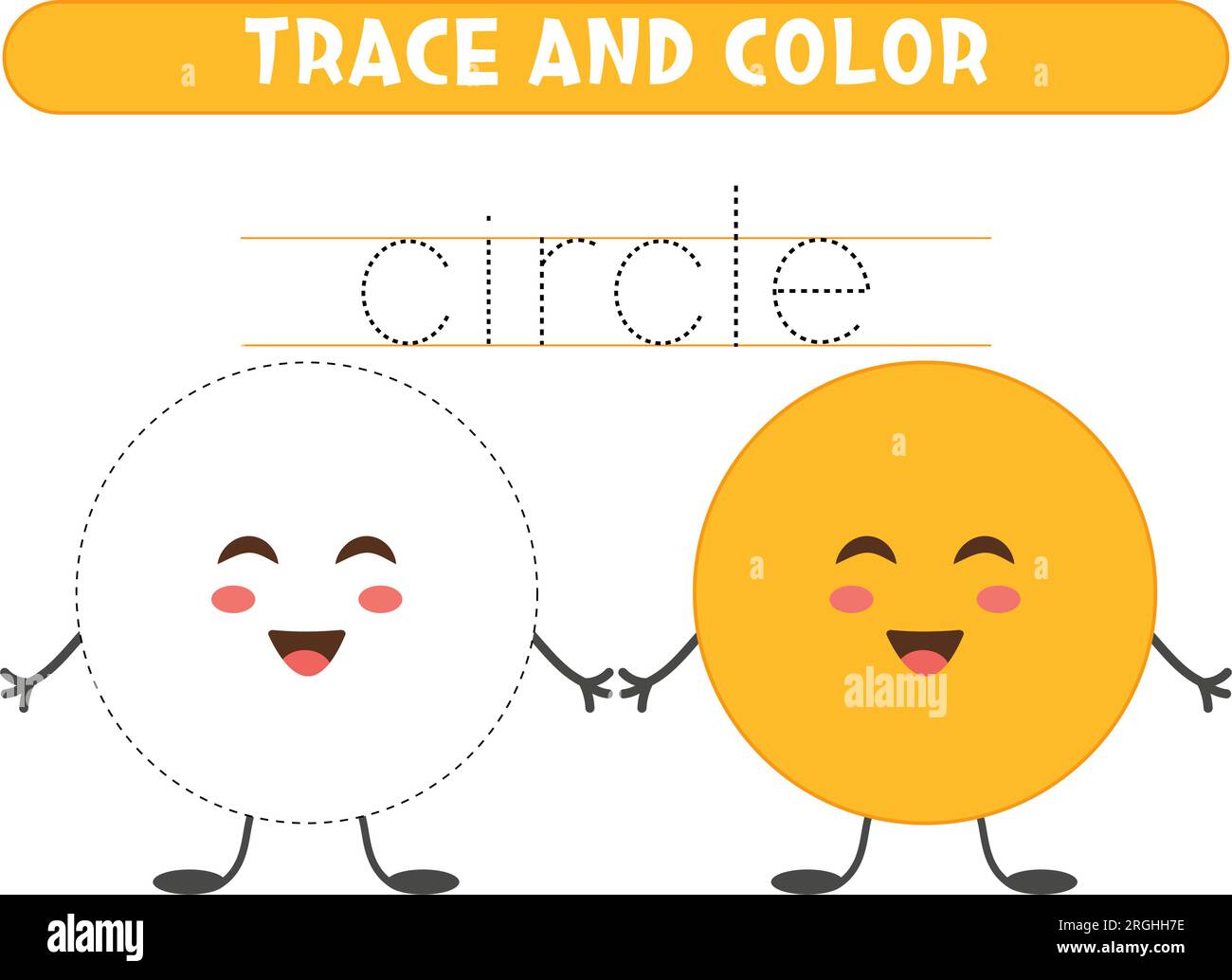 Circle dotted line for tracing Stock Vector Images - Alamy