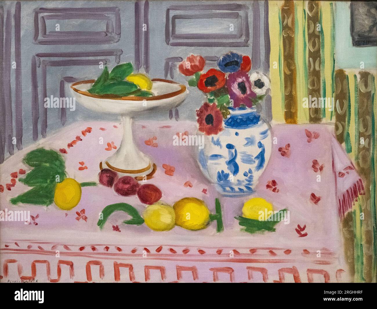 The Pink Tablecloth by Henri Matisse Stock Photo - Alamy