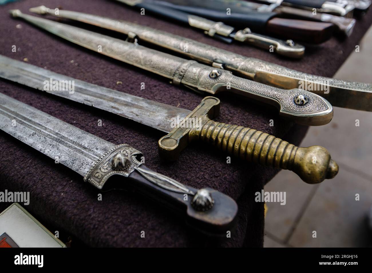 Old Georgian swords and daggers Stock Photo - Alamy