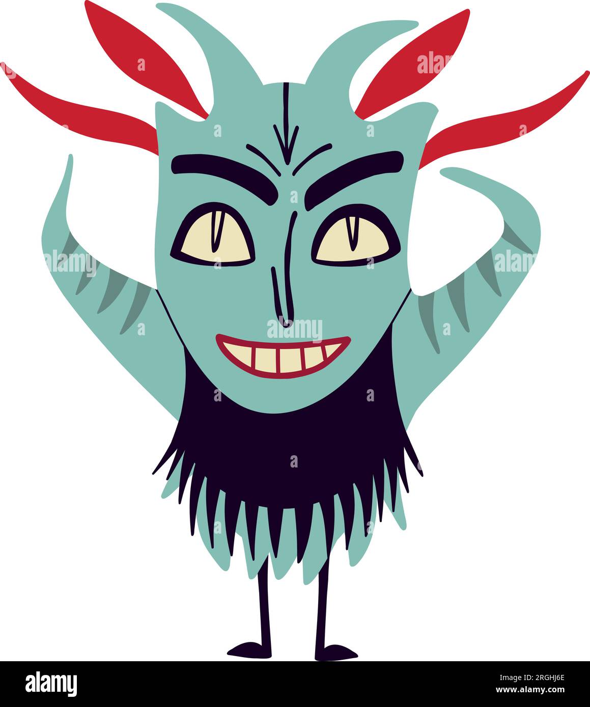 Illustration demon devil big horns hi-res stock photography and images ...