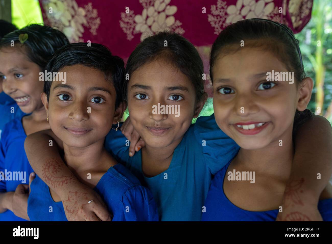 Group of rural school girls in Hailakathi village of Jhalakathi’s ...