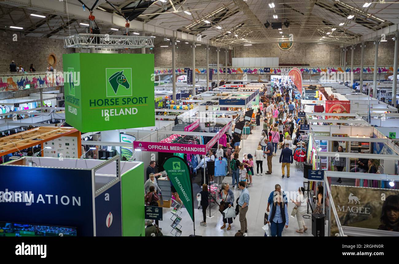Dublin, Ireland. 9th Aug, 2023. People visit a trade fair during Dublin ...