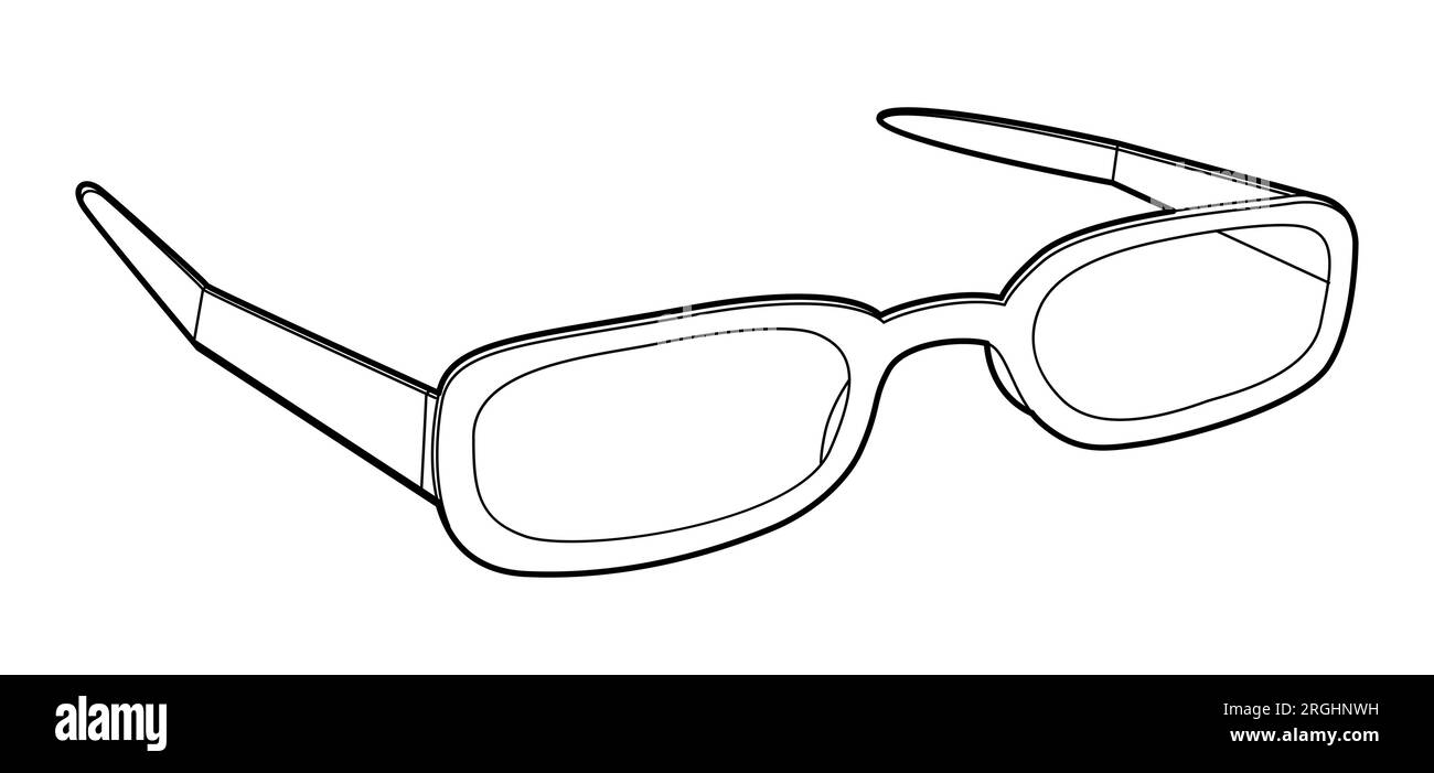 Foldable Half Eye frame glasses fashion accessory illustration ...