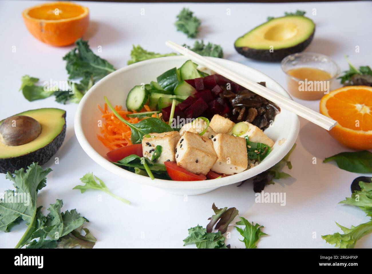 Asian Food in display for the photo shoot in Tokyo, Japan. Nowadays in ...