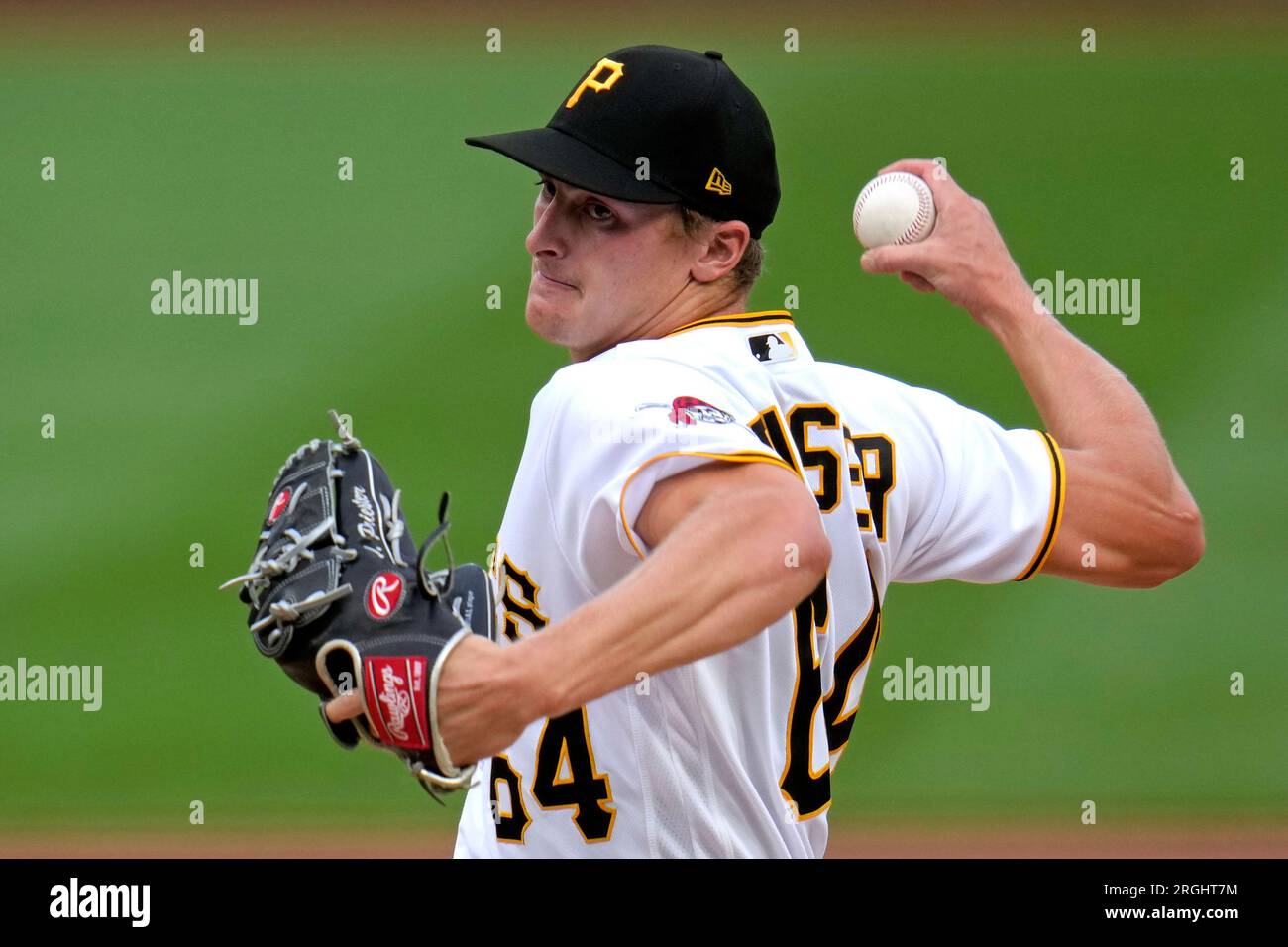 Pittsburgh Pirates starting pitcher Quinn Priester delivers during the ...