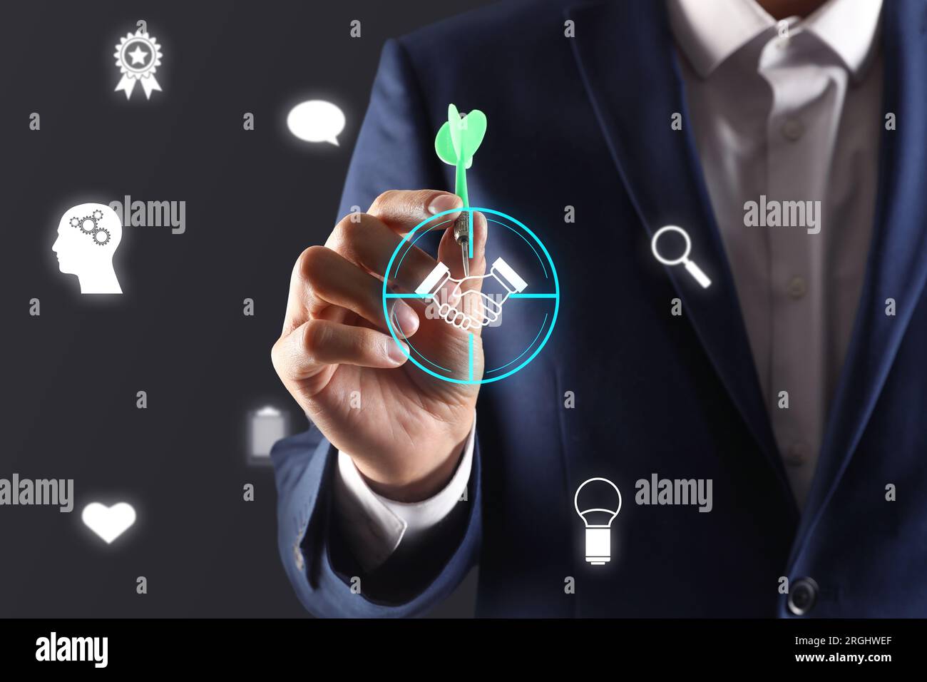 Handshake icon business agreement hi-res stock photography and images ...