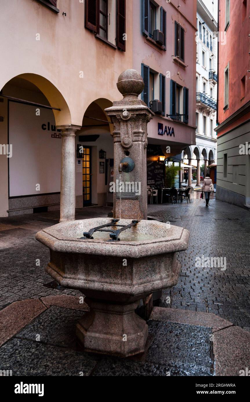 Lugano drinking water fountain hi-res stock photography and images - Alamy
