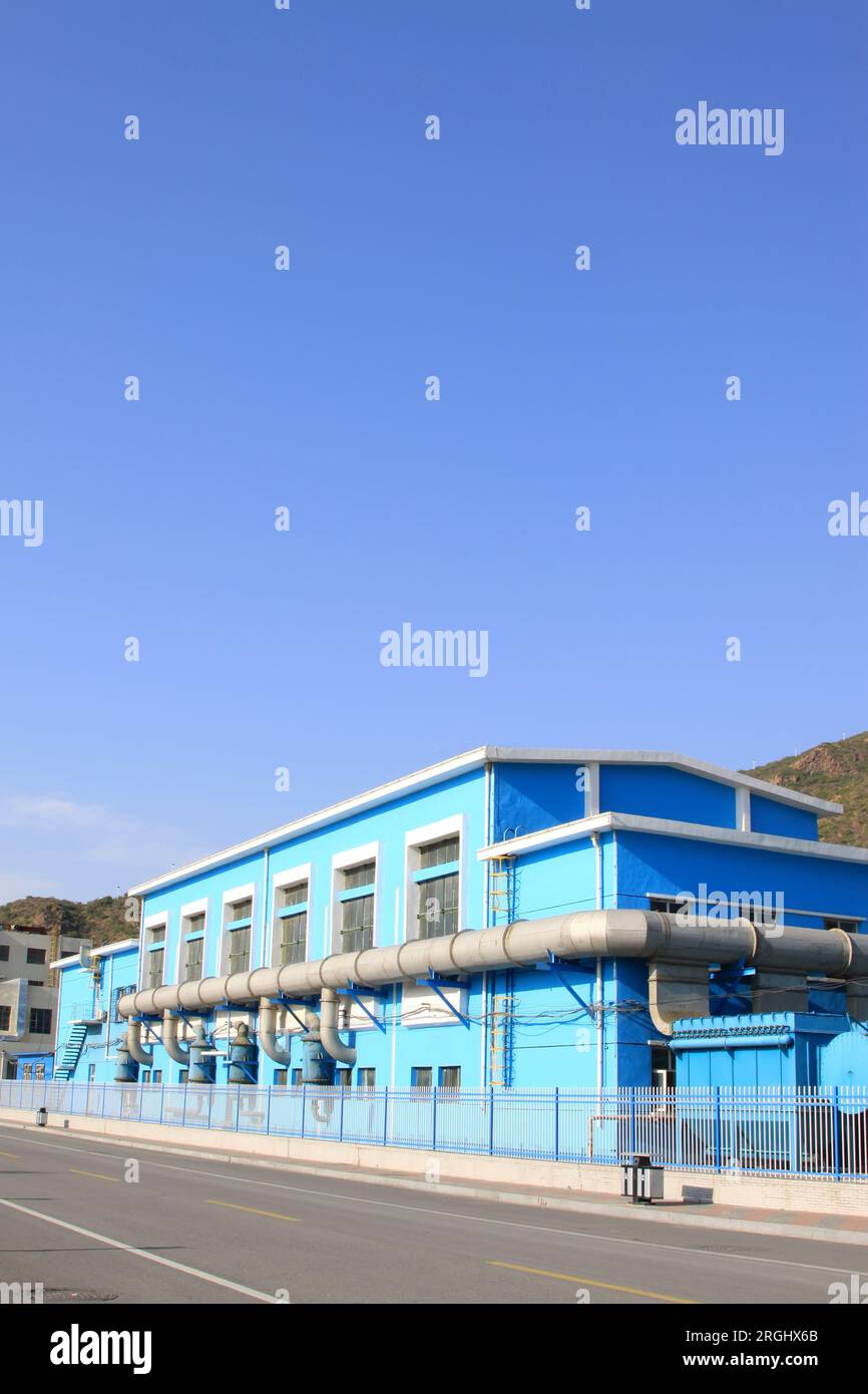 manufacturing factory building exterior in China in zhangjiakou city ...