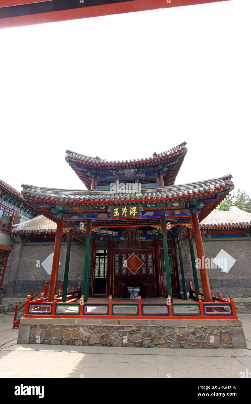 drama stage ancient Chinese architecture in a park, north china Stock ...