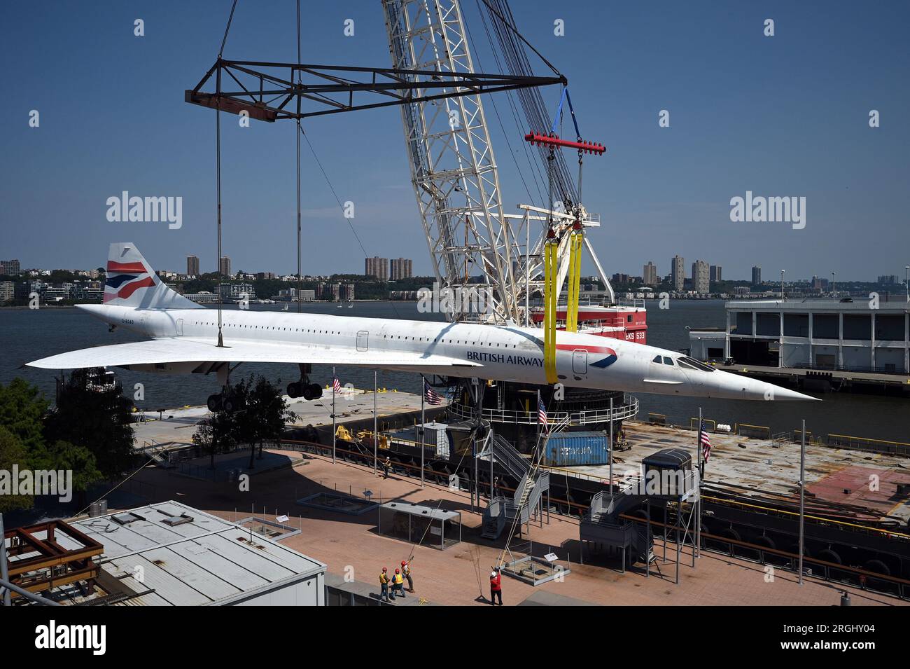 New York, USA. 09th Aug, 2023. View of the British Airways Concorde as ...