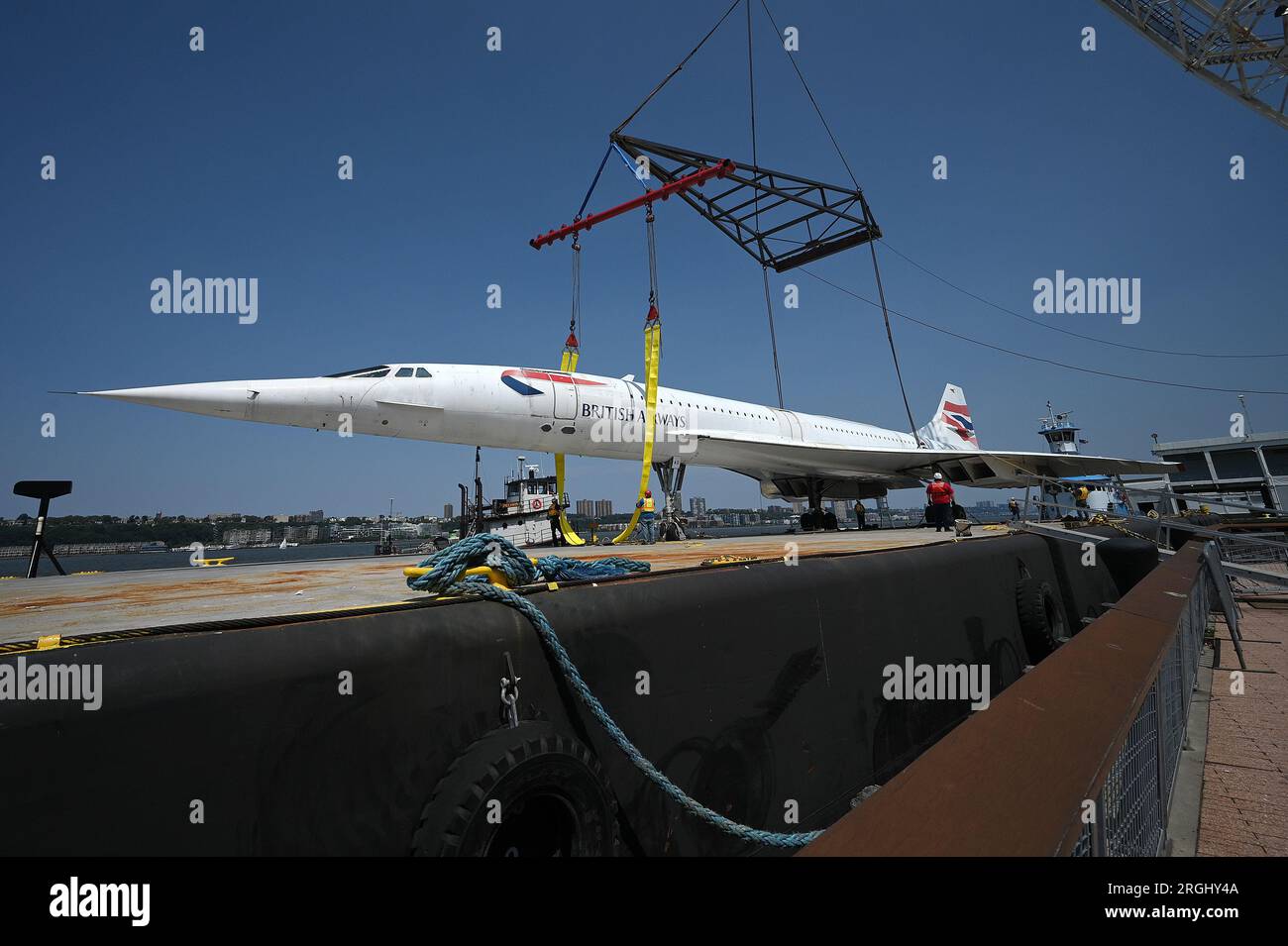 New York, USA. 09th Aug, 2023. View of the British Airways Concorde as ...