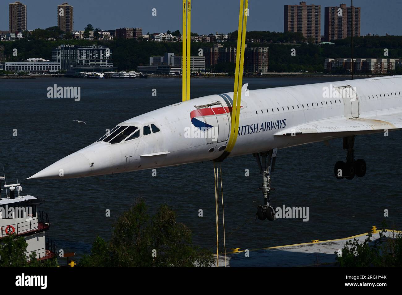 New York, USA. 09th Aug, 2023. View of the British Airways Concorde as ...