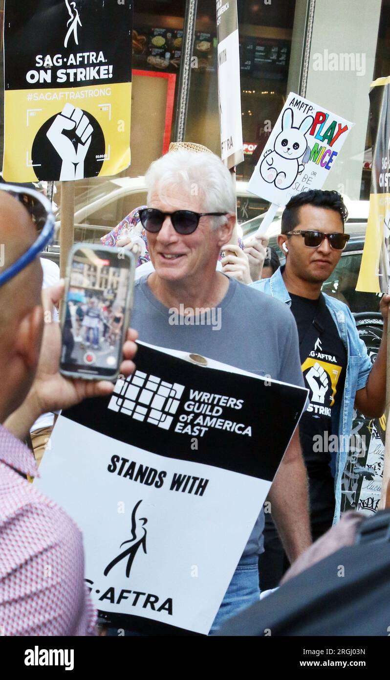 Hollywood, California, USA. Auguest 09, 2023 Richard Gere SAG-AFTRA ...