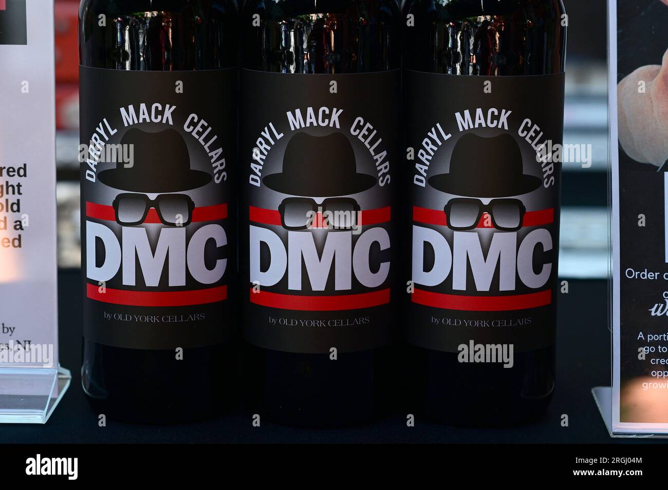 New York, USA. 09th Aug, 2023. View of the RUN DMC pop-up and art ...