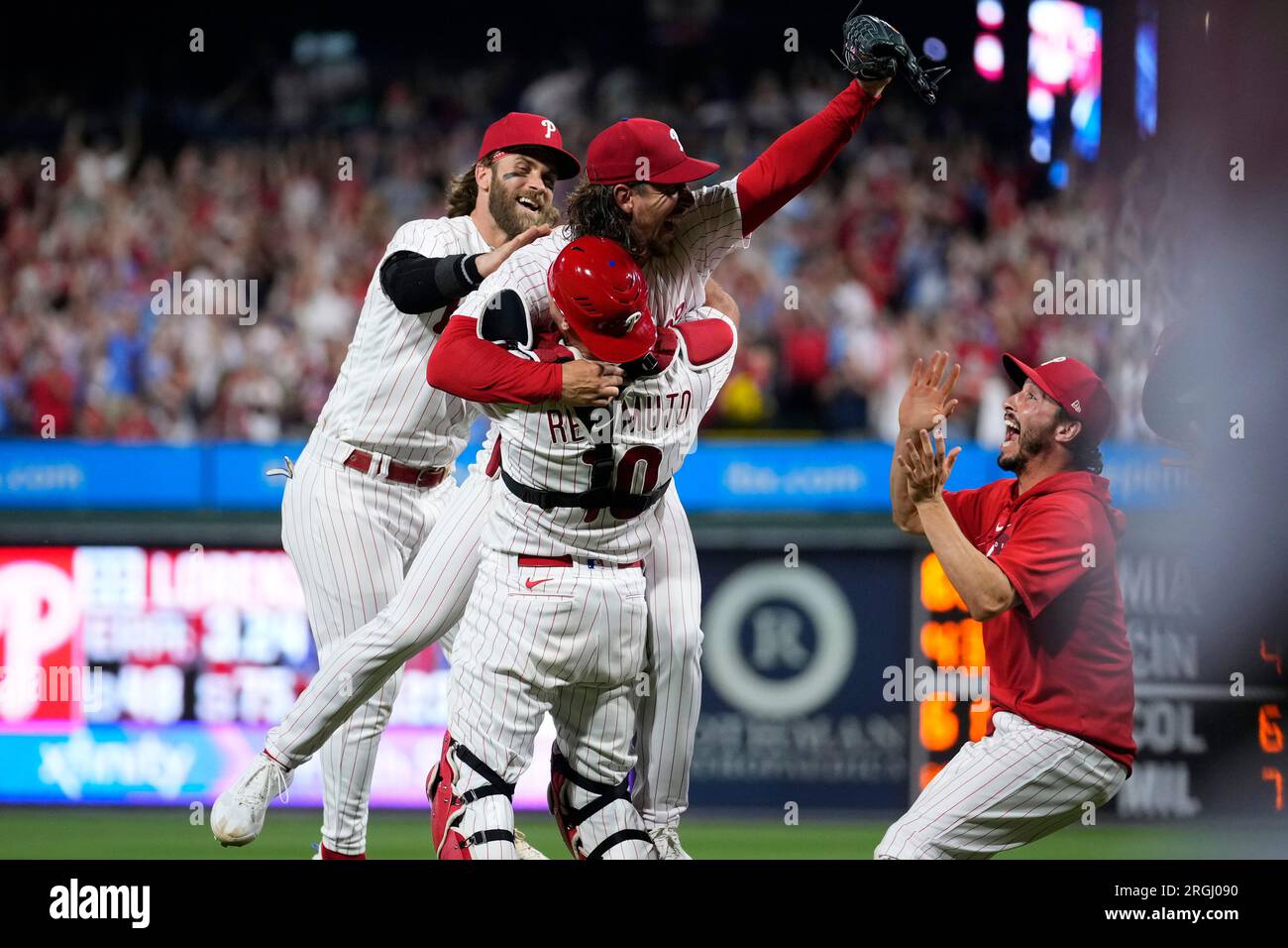 Philadelphia Phillies pitcher Michael Lorenzen celebrates with ...