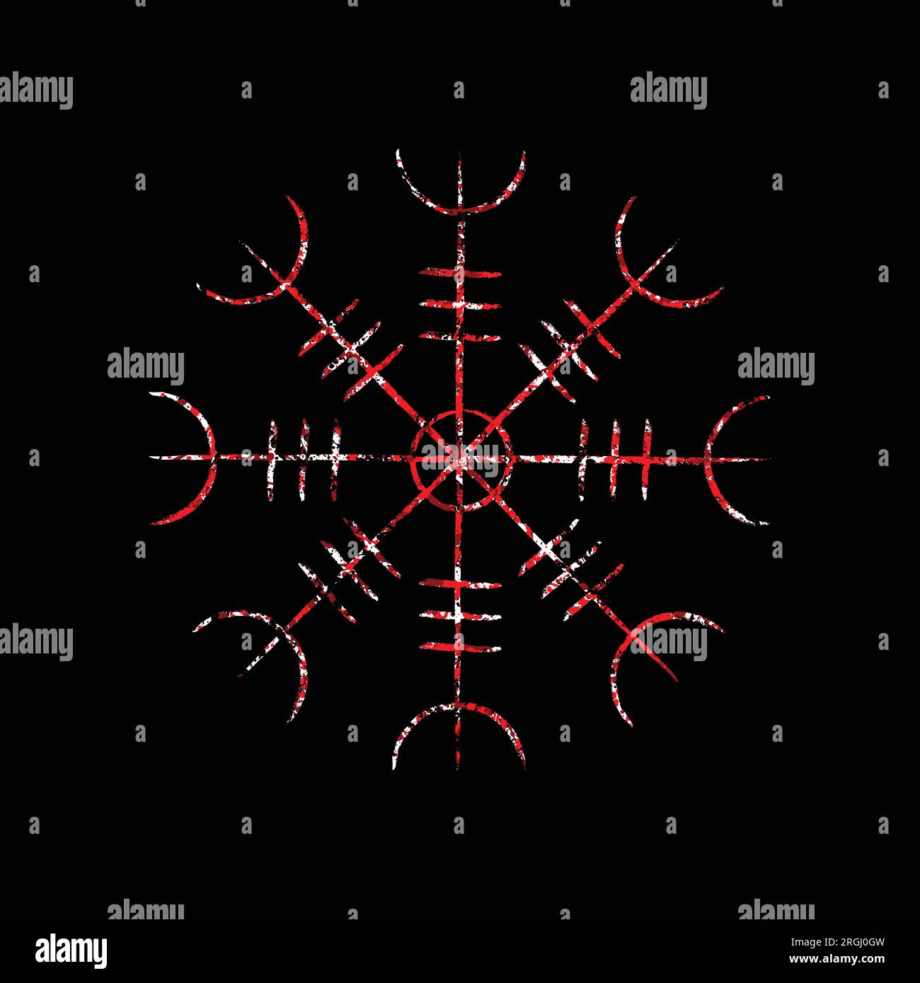 Vegvisir true bloody outline wallpaper Stock Vector Image & Art - Alamy