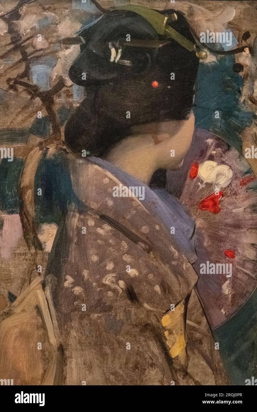 Japanese Lady with a fan by George Henry Stock Photo - Alamy