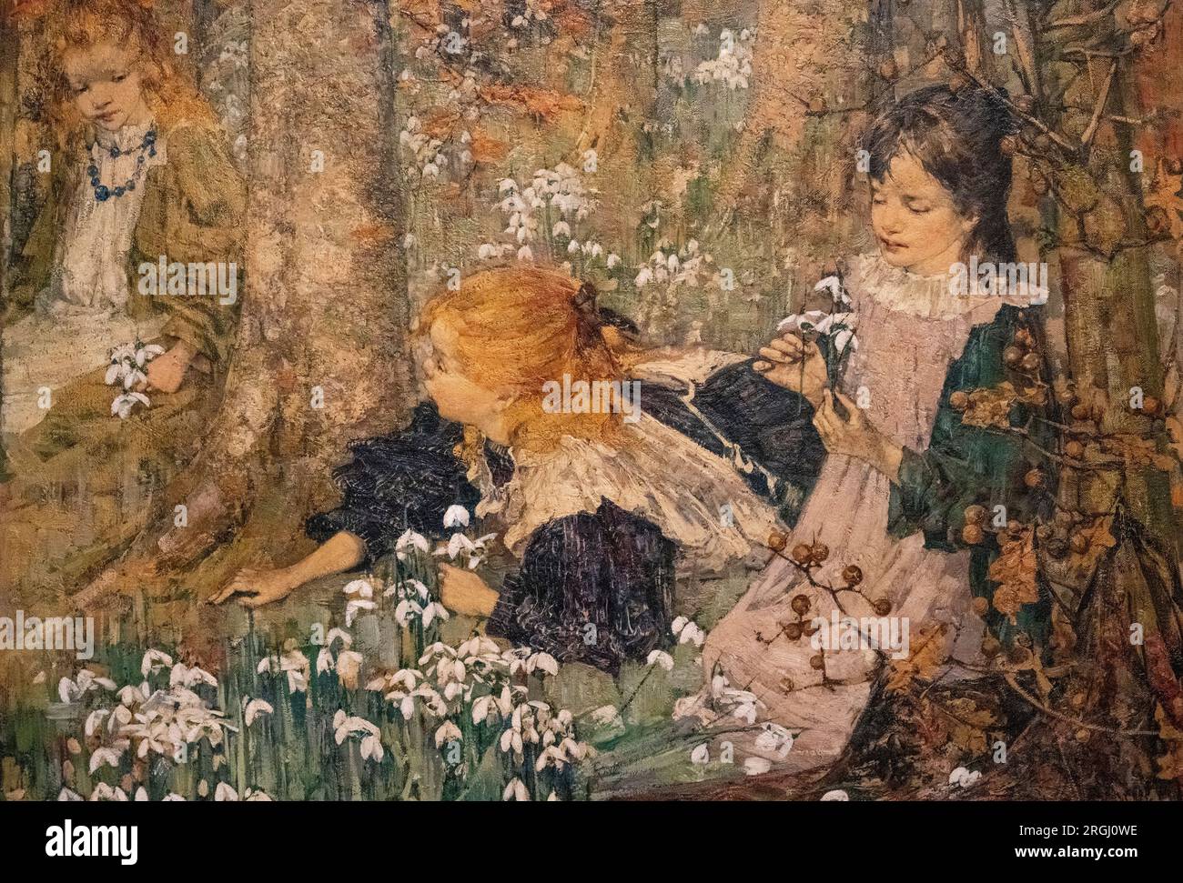 The Coming of Spring by EA Hornel in 1899 Stock Photo - Alamy