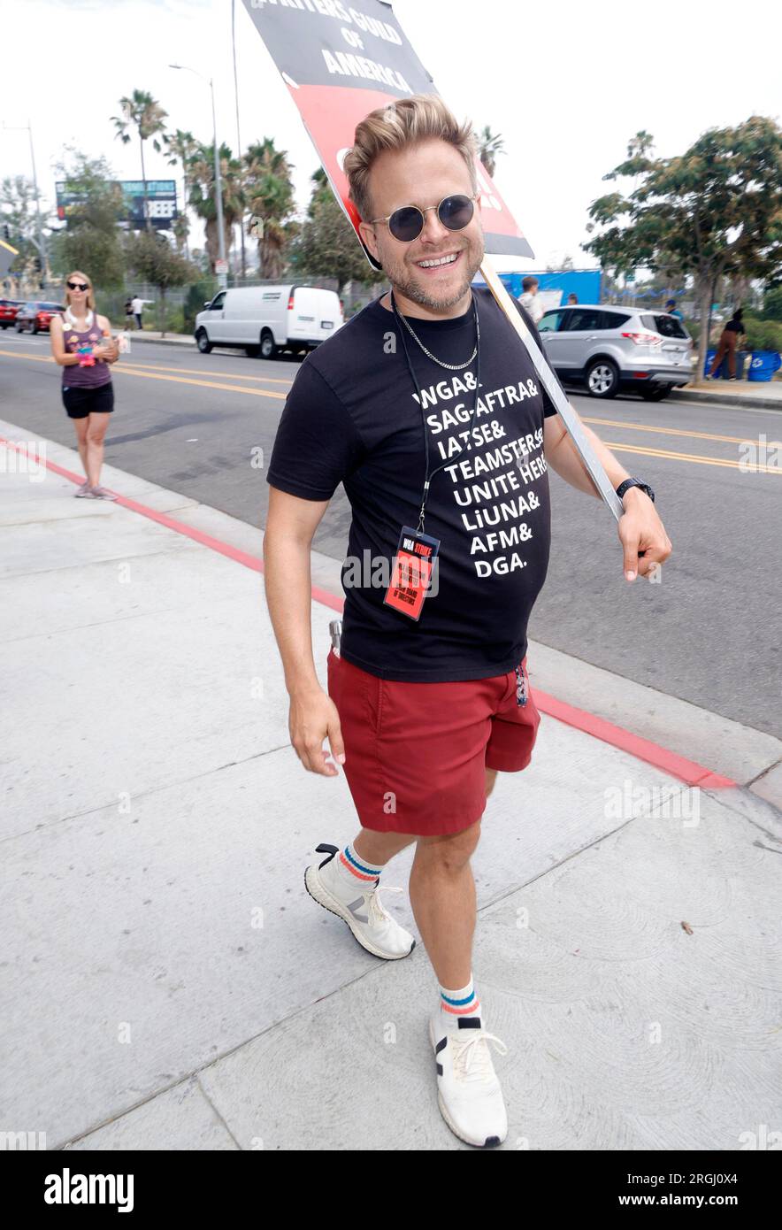 Hollywood, California, USA. 9th Aug, 2023. Adam Conover at the WGA100 ...