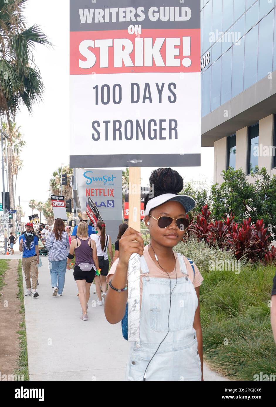 Hollywood, California, USA. 9th Aug, 2023. Bendou at the WGA100 days ...