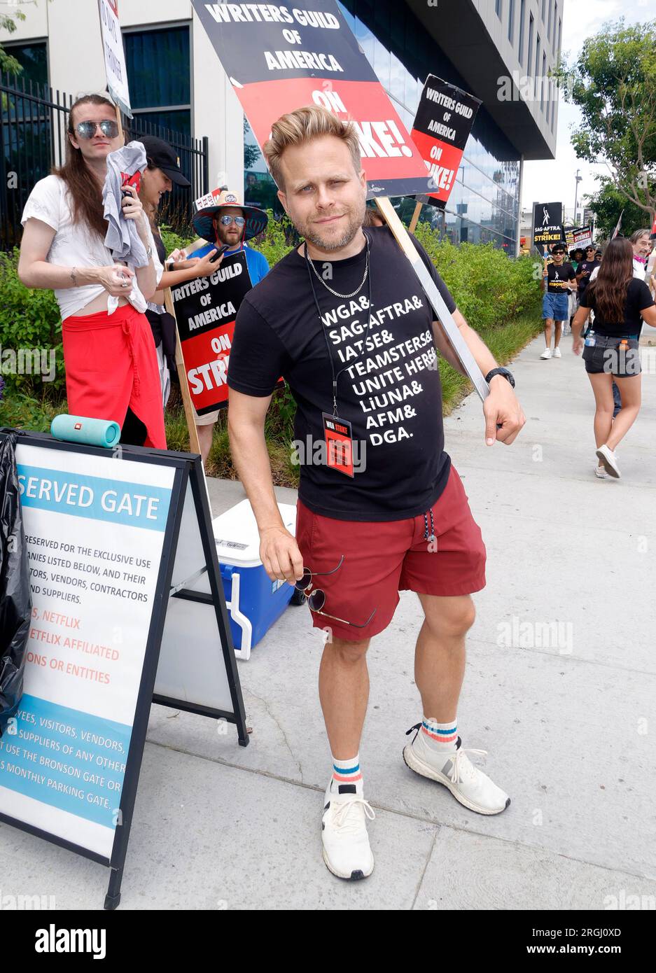 Hollywood, California, USA. 9th Aug, 2023. Adam Conover at the WGA100 ...