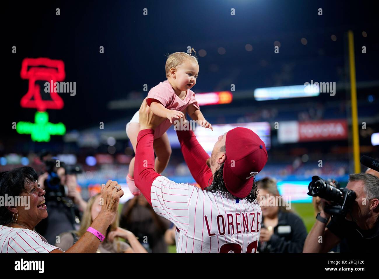 Philadelphia Phillies pitcher Michael Lorenzen celebrates with his ...
