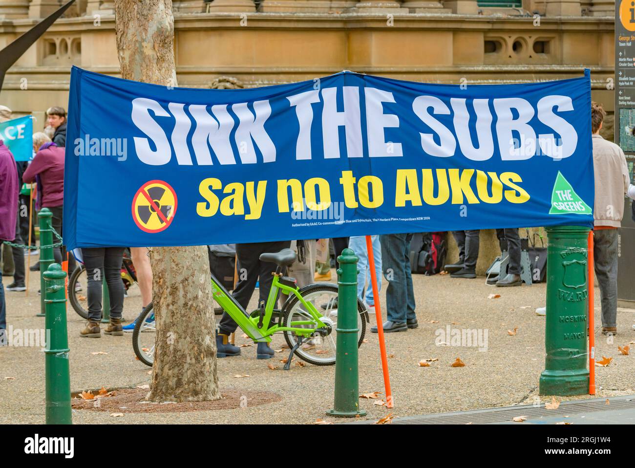 Sydney Aust 06 Aug, 2023: A small crowd gathered at the Sydney Town ...