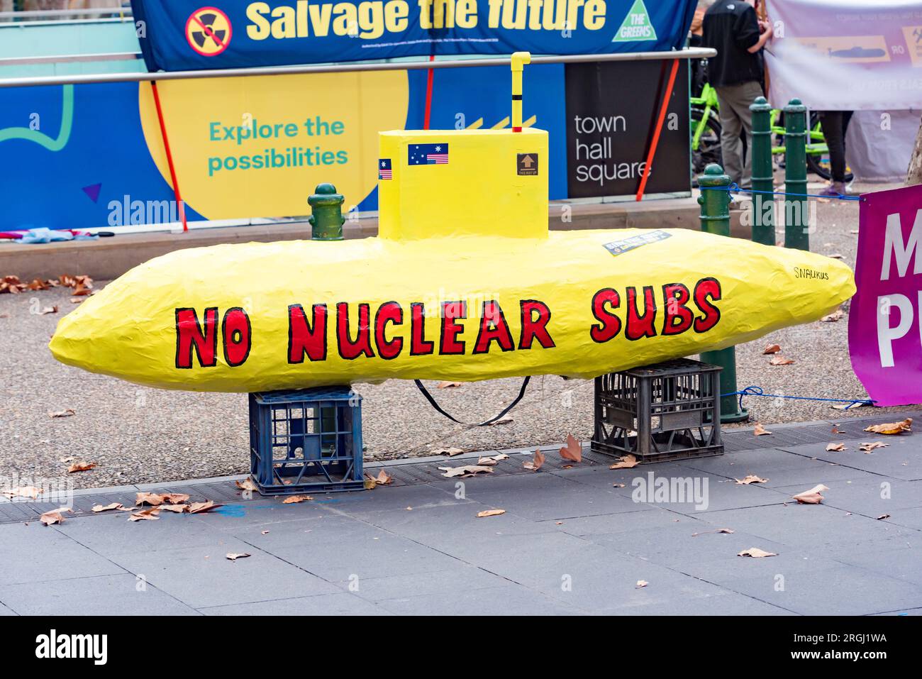 Sydney Aust 06 Aug, 2023: A small crowd gathered at the Sydney Town ...