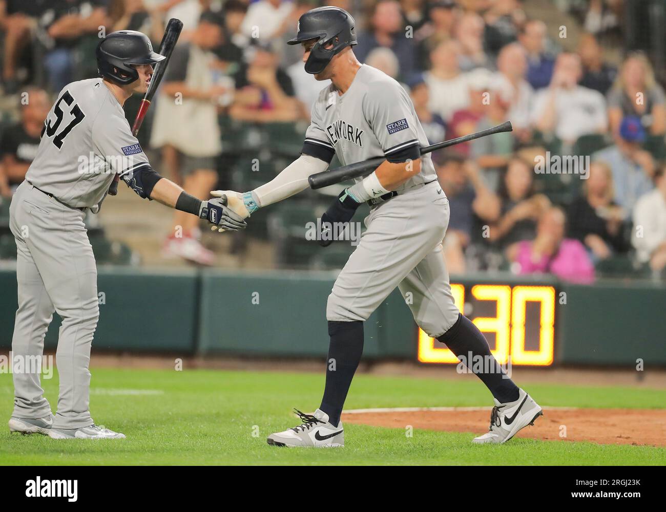 CHICAGO, IL - AUGUST 09: New York Yankees left fielder Billy McKinney ...