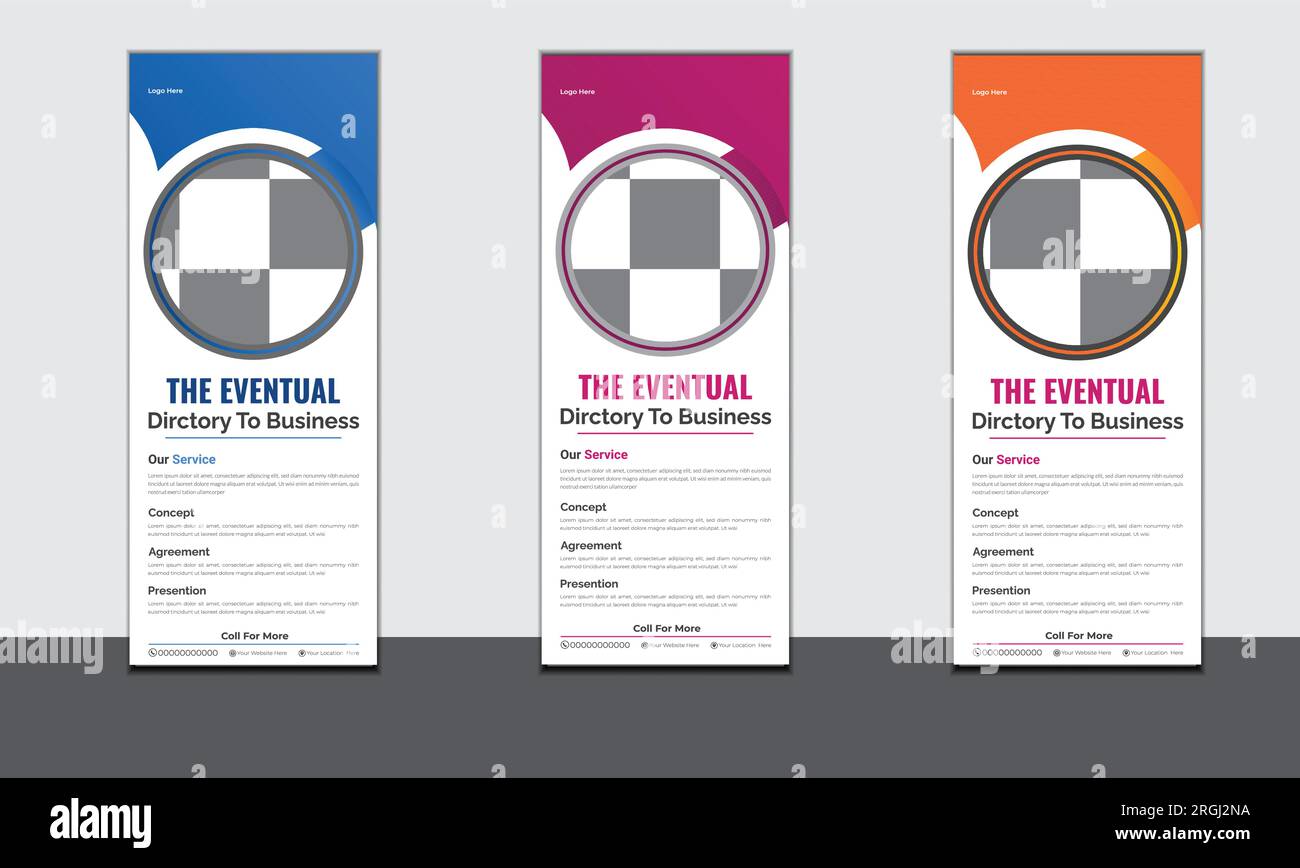 Roll Banner Template Design Stock Vector Image & Art - Alamy