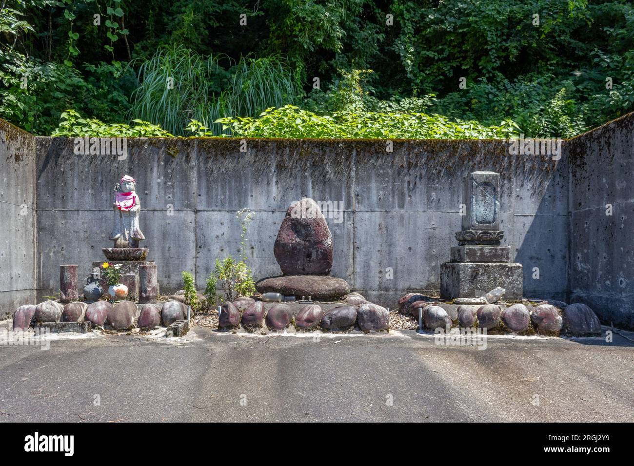 Stone statue (public art) of Ojizou san, protector of children and ...