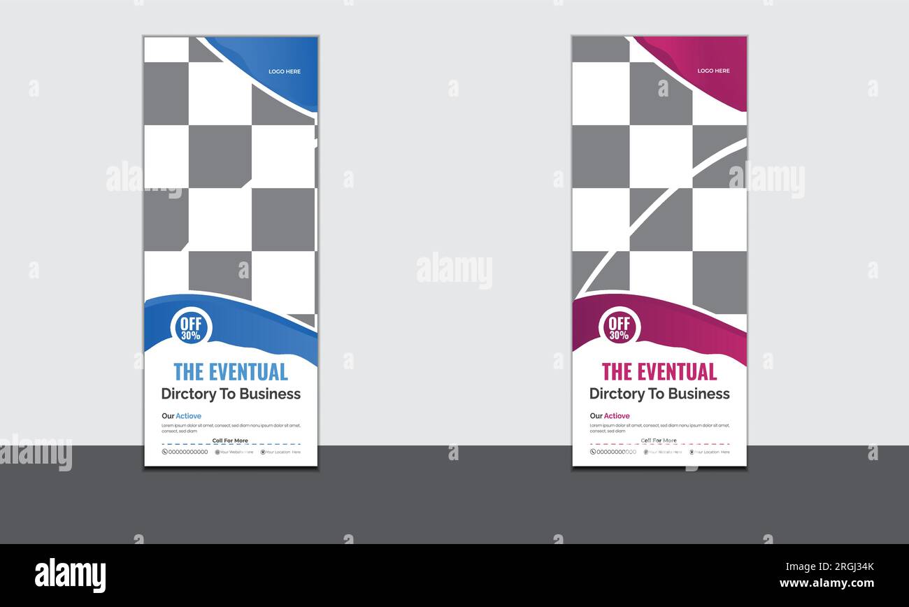 Roll Banner Template Design Stock Vector Image & Art - Alamy