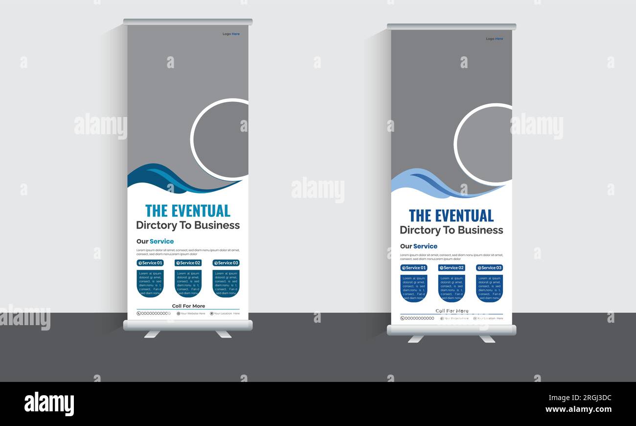 Roll Banner Template Design Stock Vector Image & Art - Alamy