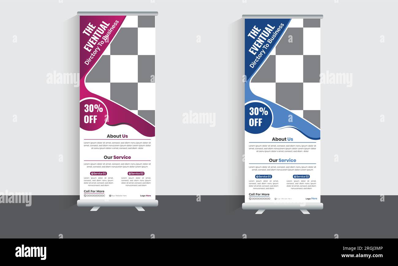 Roll Banner Template Design Stock Vector Image & Art - Alamy