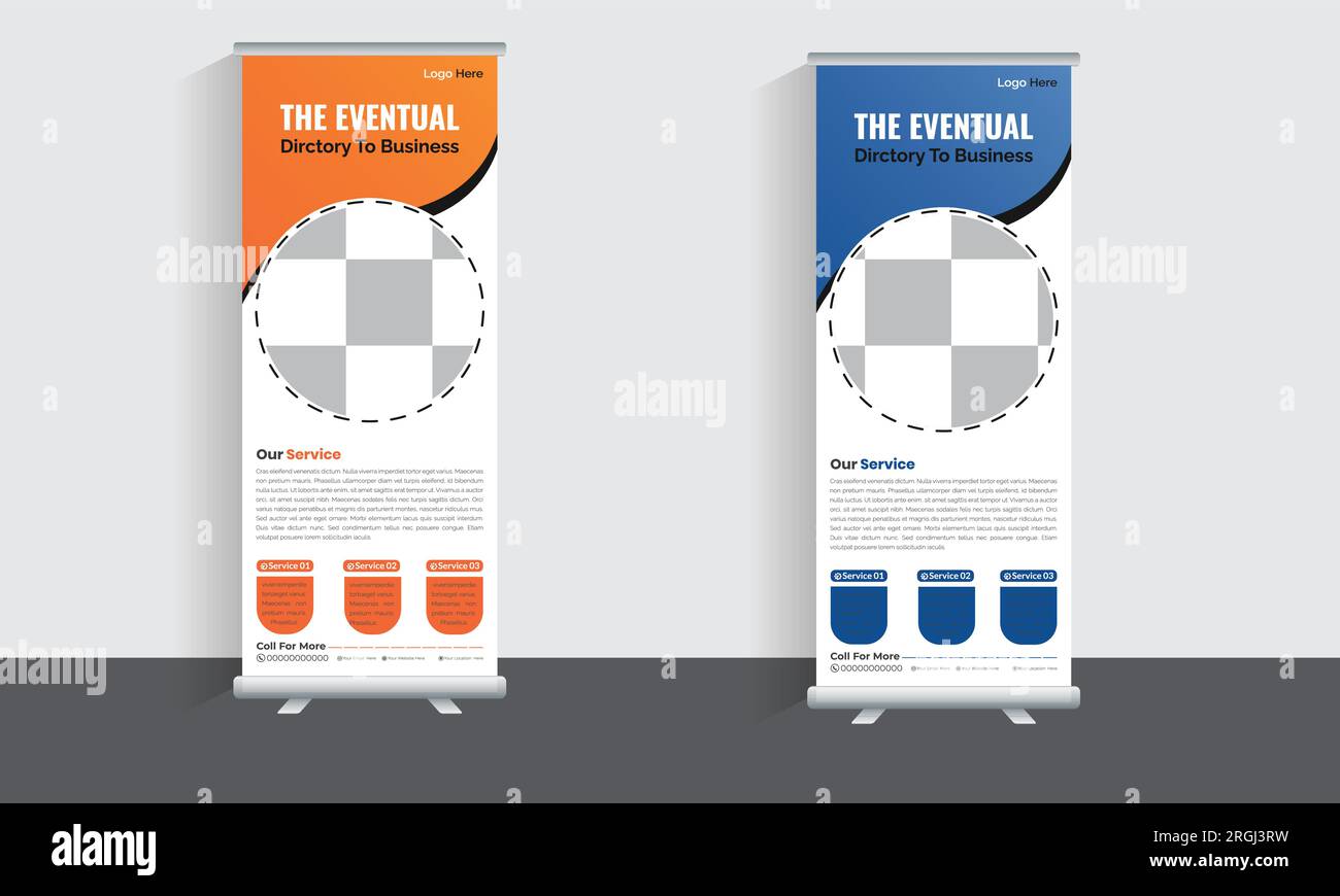 Roll Banner Template Design Stock Vector Image & Art - Alamy