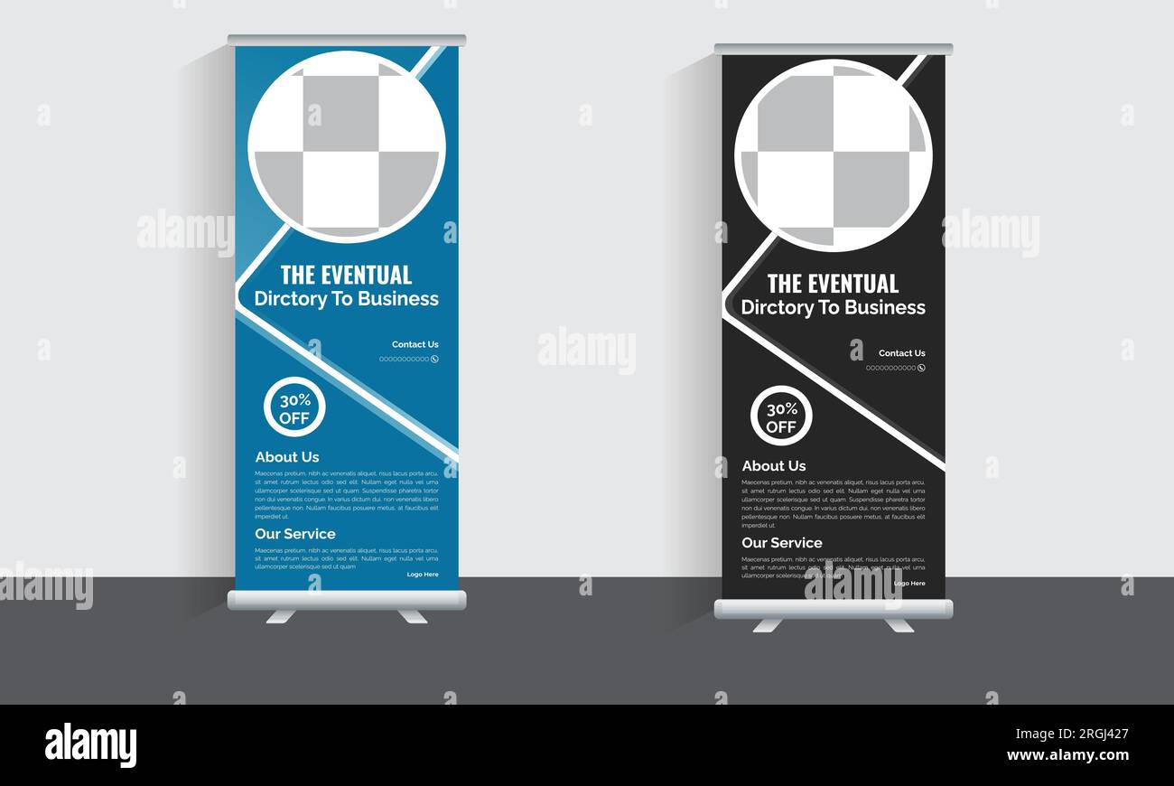 Roll Banner Template Design Stock Vector Image & Art - Alamy