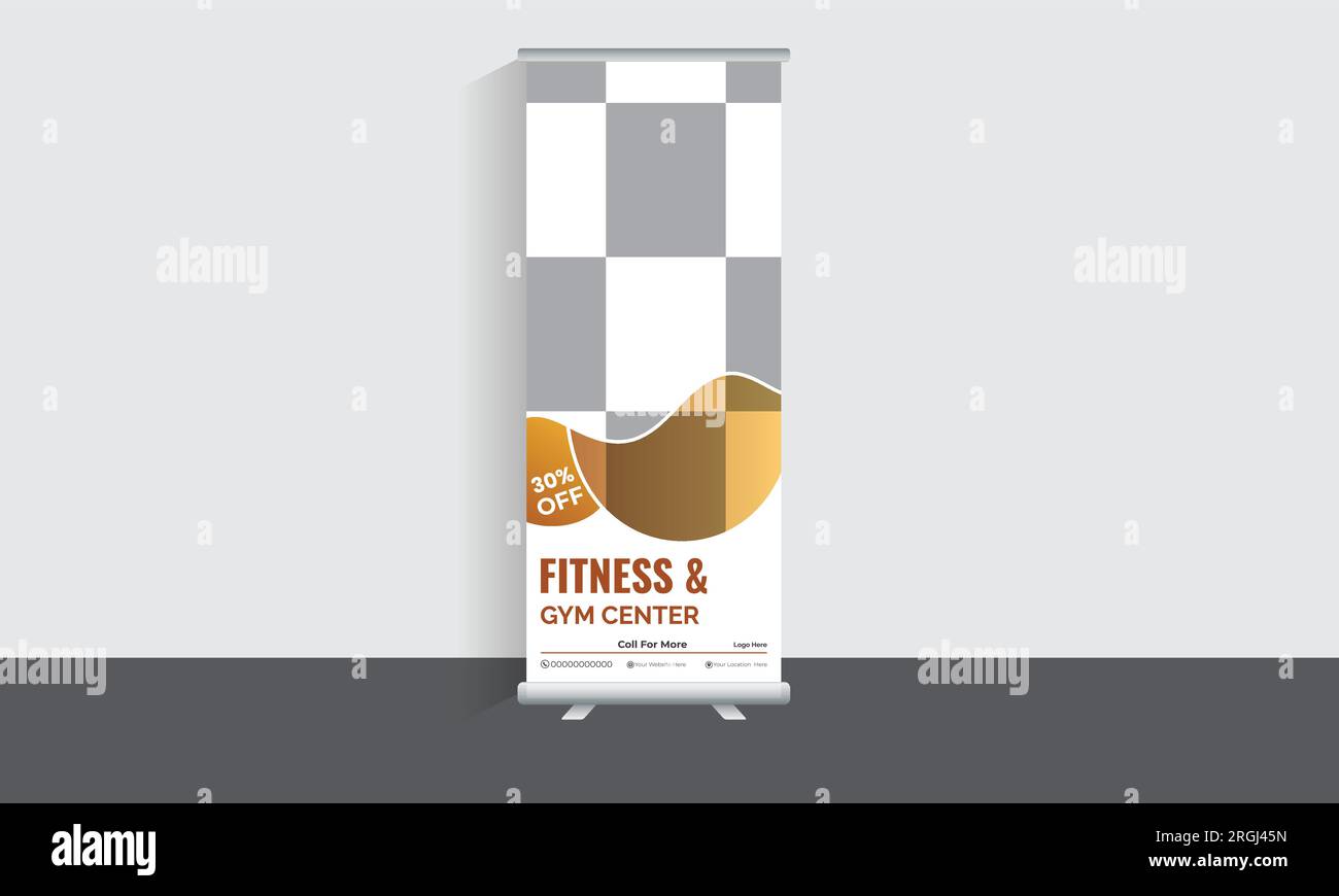 Roll Banner Template Design Stock Vector Image & Art - Alamy