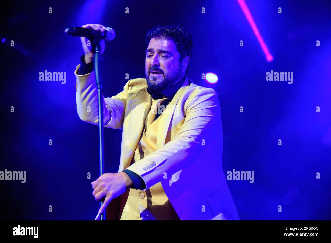 Sitges, Spain. 09th Aug, 2023. Spanish singer Antonio Orozco performs ...