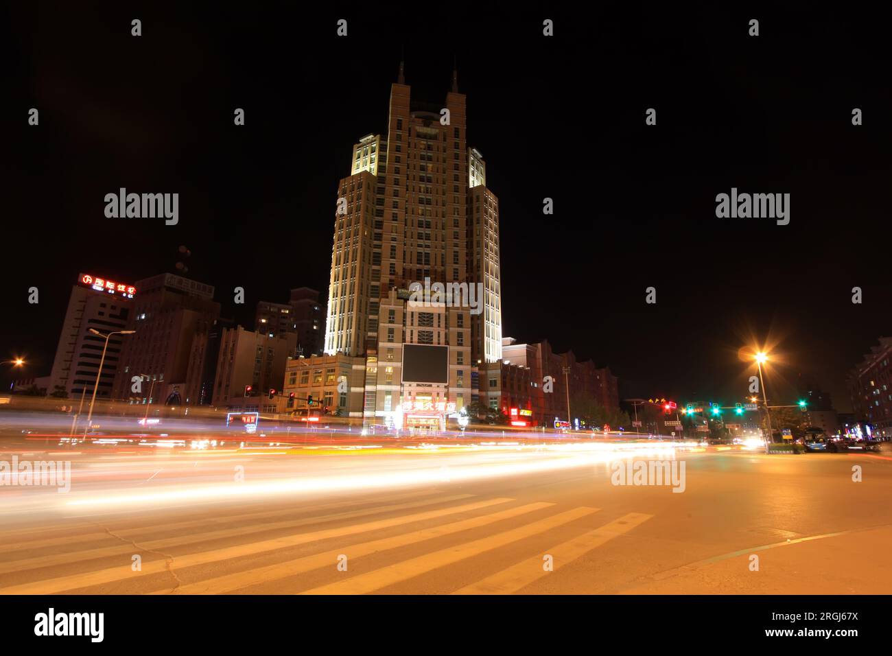 tall buildings and flow, in modern city, in China Stock Photo - Alamy
