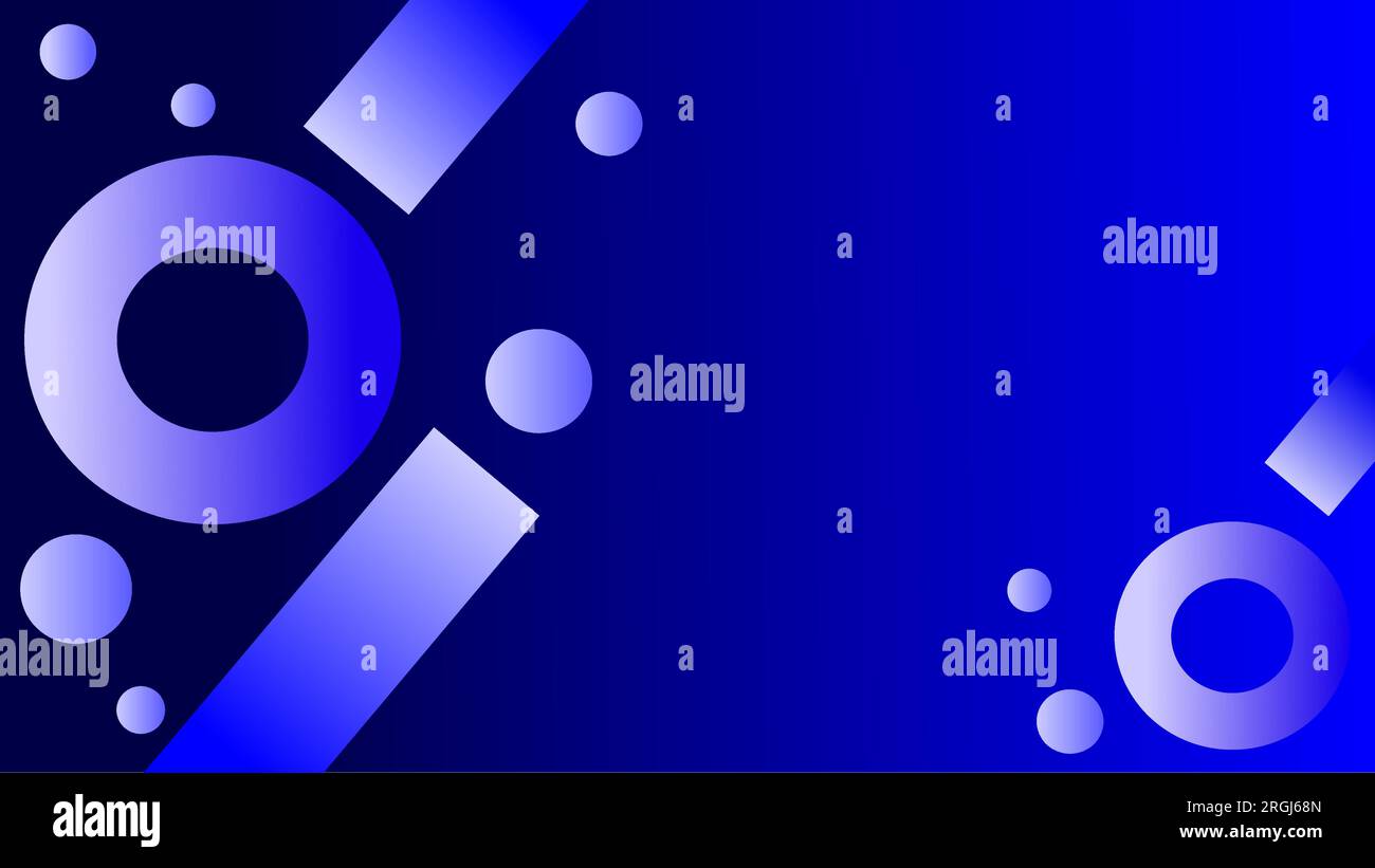 Artistic geometric circles and rectangles glowing blue background Stock Vector Image & Art - Alamy