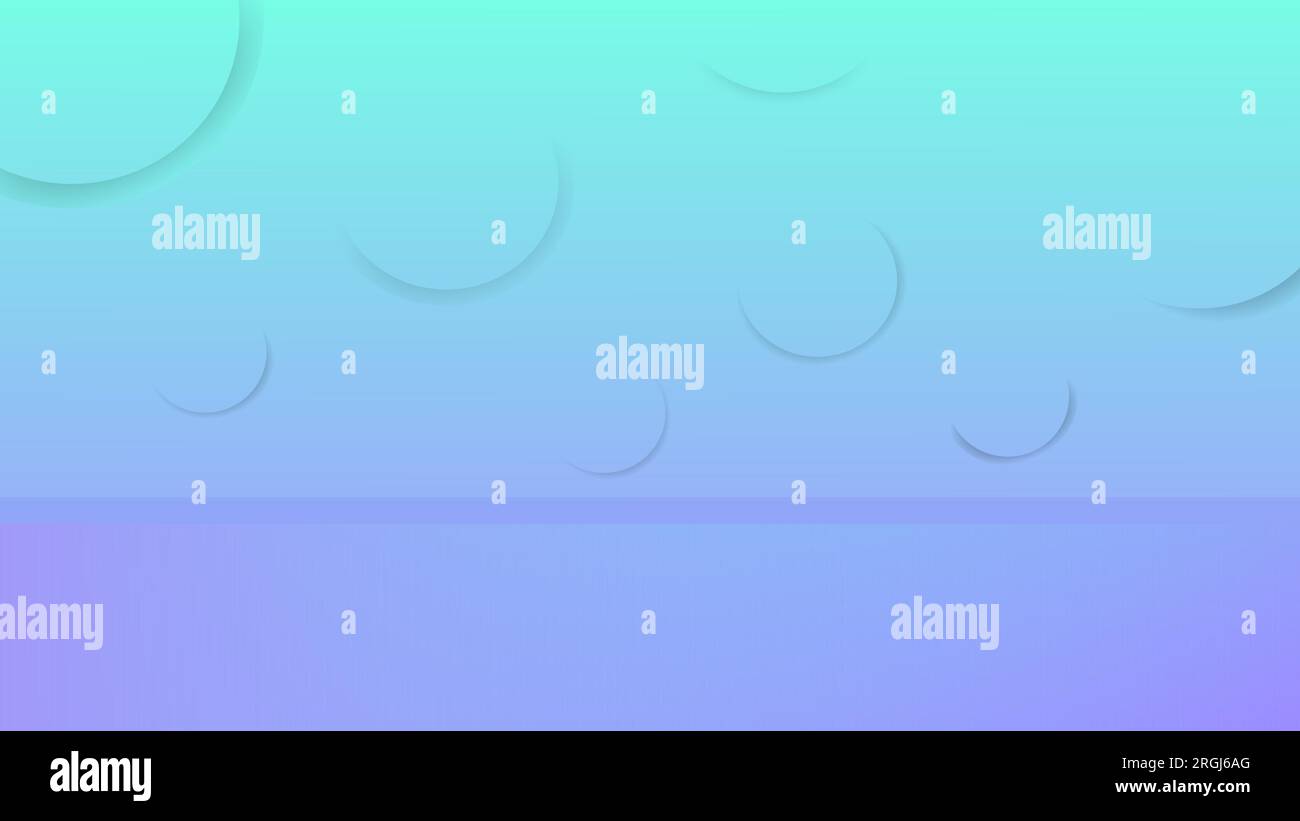 Blue green falling circles over light blue platform gradient background ...